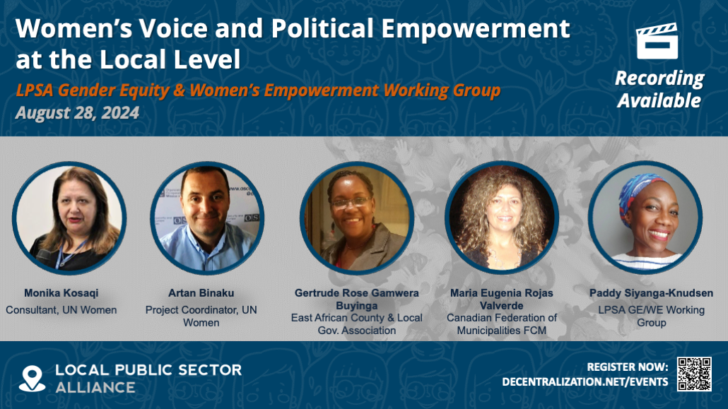 LPSA Thematic Working Group on Gender Equity & Women’s Empowerment ...